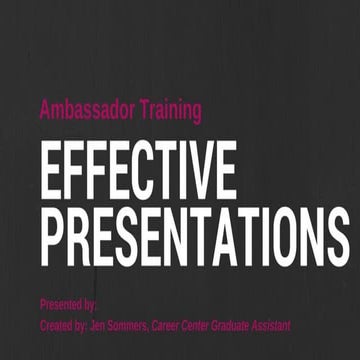 Effective Presentations | PPT