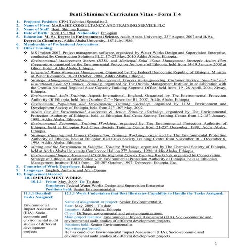 BSh - Curriculum Vitae - Form T 4 (Final) | DOC