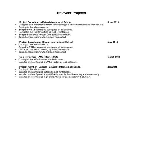 Relevant Projects at CIK | DOC | Technology & Computing