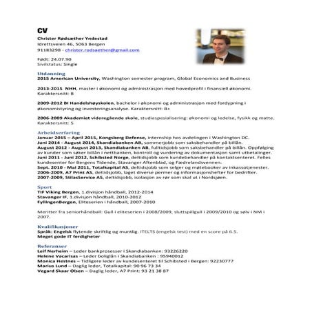 CV-Norsk | PDF