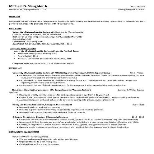 Resume M Slaughter-updated | DOC