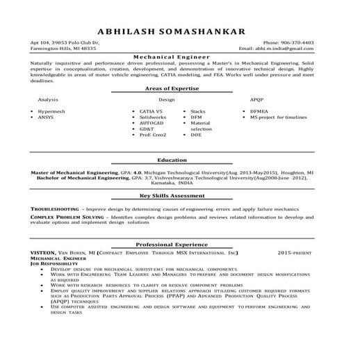 Abhilash Somashankar | DOCX