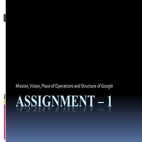 ASSIGNMENT – 1 | PPTX | Search | Internet