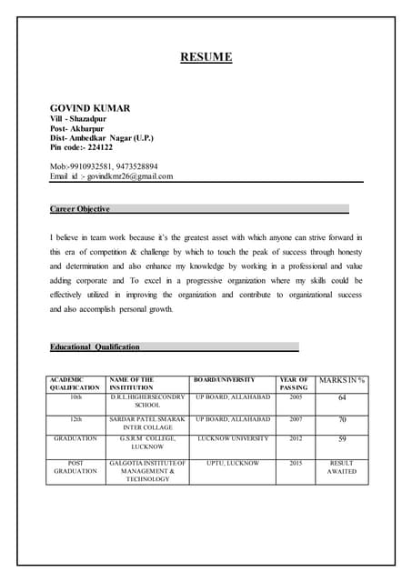 Mamta Resume | DOC | Hinduism | Religion & Spirituality