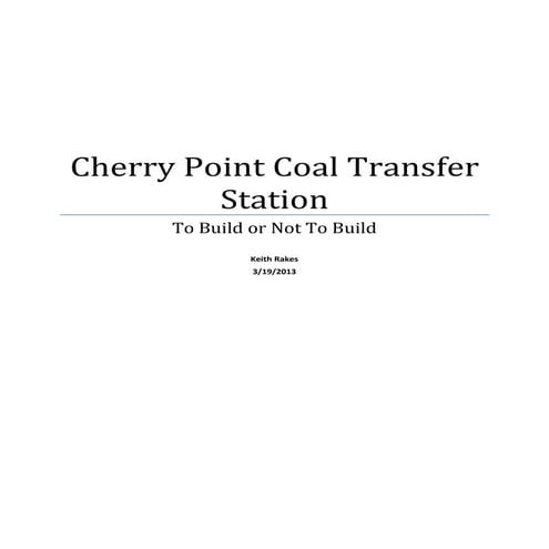Cherry Point, WA Environmental Analysis | PDF
