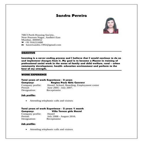 Sandra- Resume (2) (1) | DOC