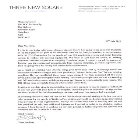 QHC letter of reference.