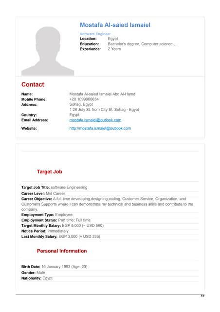 Cv manar fathy | PDF