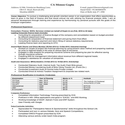 Resume Monoo_Gupta, | DOC