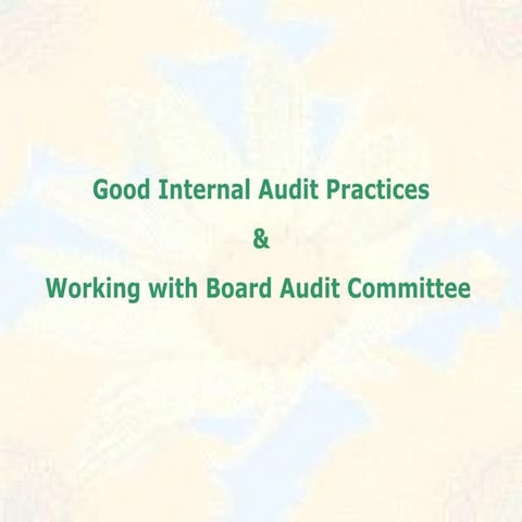 3a 9 Working With Audit Committees | PPT