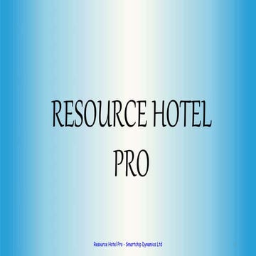 RESOURCE HOTEL PRO | PPSX