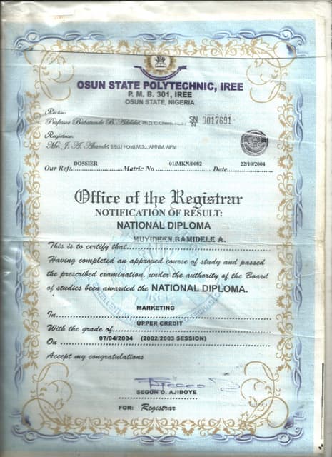 HND Certificate | PDF