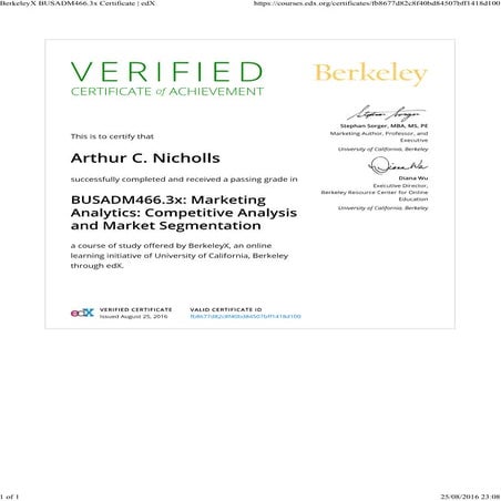 BerkeleyX BUSADM466.3x Certificate _ edX | PDF