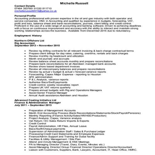 Michelle R 2015 CV | PDF