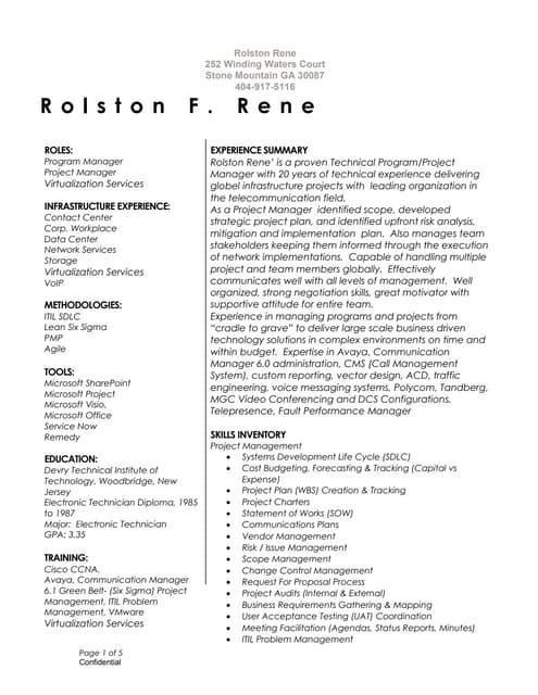 Paul cliff-2014 voip resume | PDF