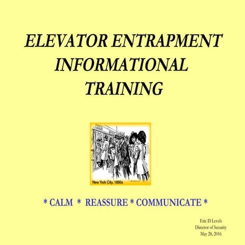 Elevator Entrapment Training Slides for 444 Brickell | PPT