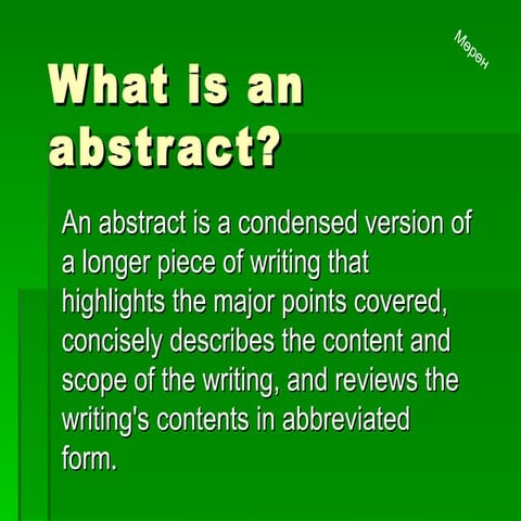 Difference between abstract and summary | PPTX