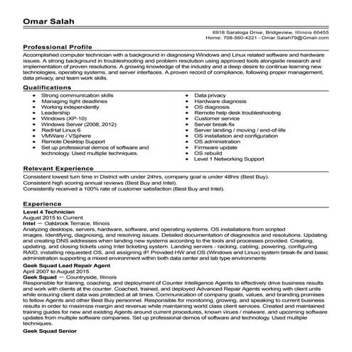 Omar Salah Resume | PDF