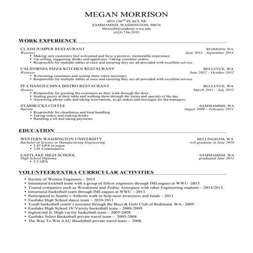 Resume 2015 | PDF | Free Download