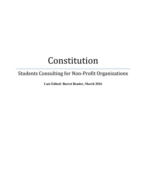 Creating a Constitution or By-Laws | PDF | Law