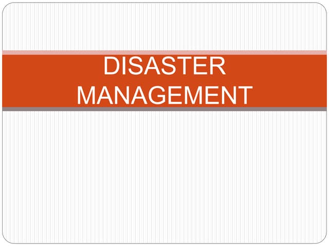 PPT of Disaster awareness, preparedness , | PPTX