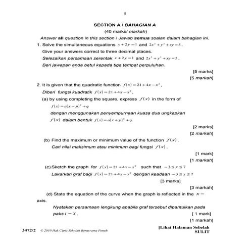 trial add math sbp 2010 | DOC
