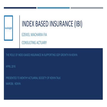 Index Based Insurance (28-04-2016) c 2 | PPT