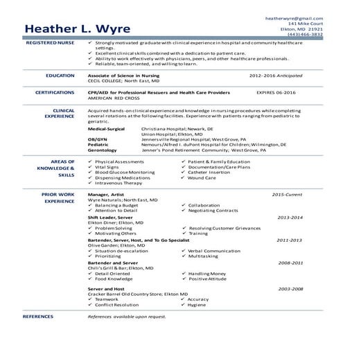 BSN Resume | DOCX