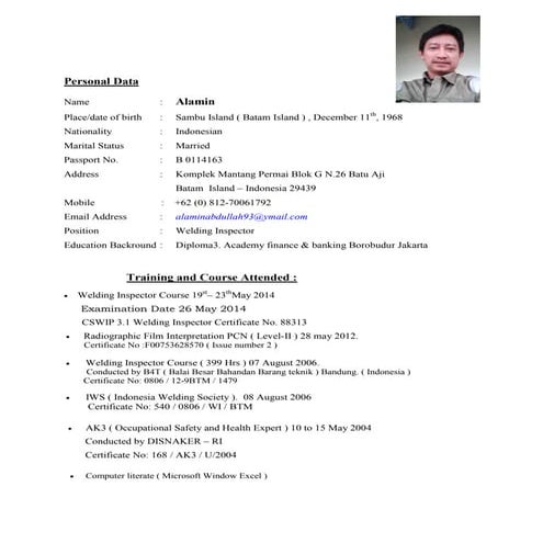 Cv ardiansyah t.a cswip 3.1 | DOCX