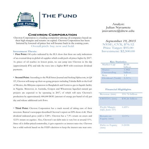 Chevron Stock Report | PDF