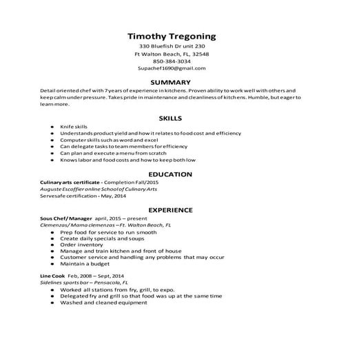 tims updated resume 17 | PDF
