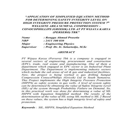 Abstract Of Practical Work | PDF