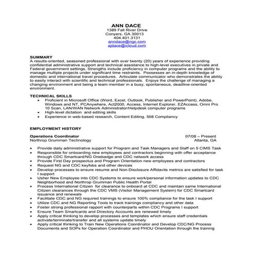 Ann Dace Resume1 | DOC