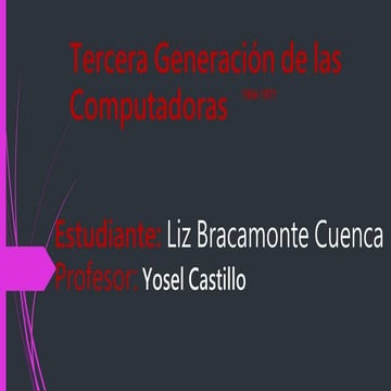 tercera generacion | PPTX