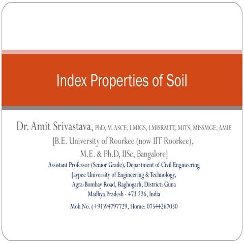 3 a index properties of soil | PPT