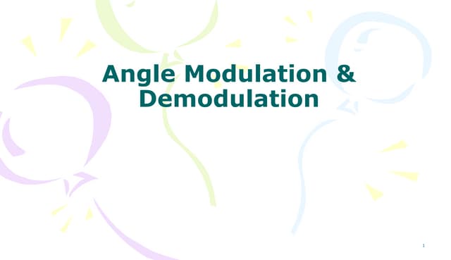 3 Angle Modulation Dr Saiful Analog Communication Pptx