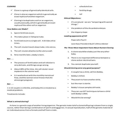 3 animal cloning and characteristics of cloned animals | DOCX