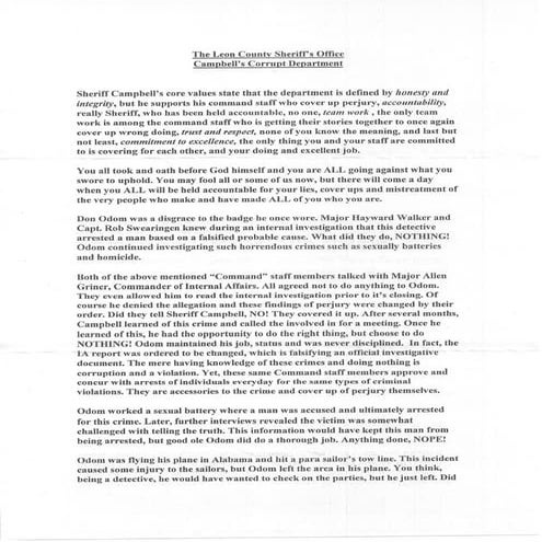 3rd Anon Letter Regarding Sheriff Larry Campbell | PDF
