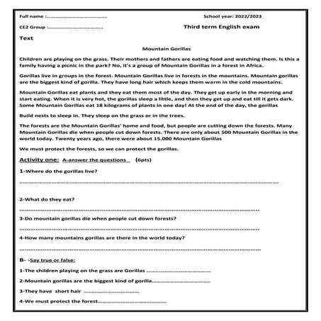 3rd grade unit 7 study guide | DOCX