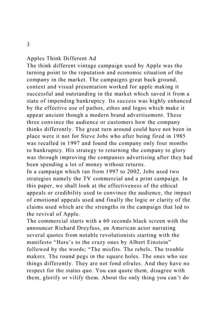 MRK 634PPT.pptx that describes Apple's iconic 1997 campaign. | PPT