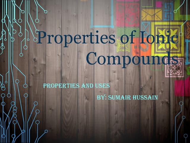 Properties of Compounds - Ionic, Covalent and Metallic | PPS