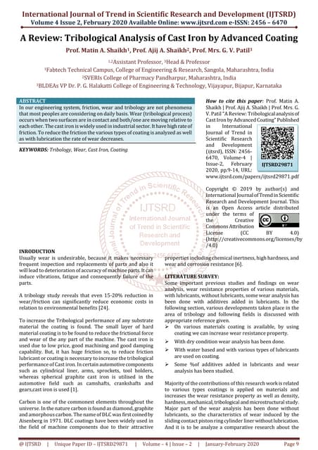 Introduction to tribology | PPT