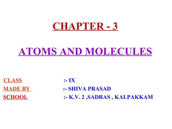 Chemical Reactions (Class-10) | PPT