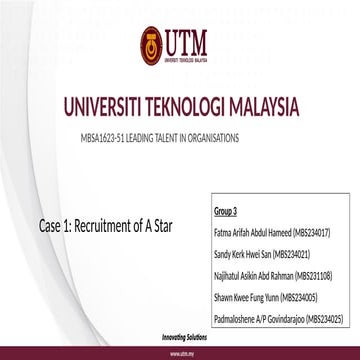 case study review Recruitment_of_A_Star_group3 | PPTX