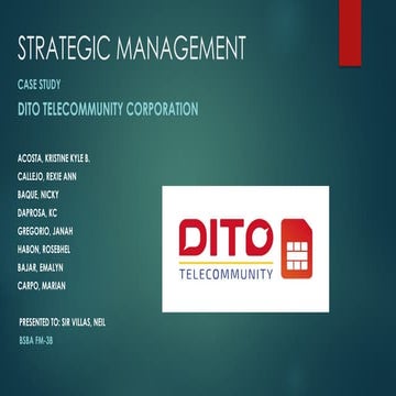 3B-CASE STUDY-DITO-strategic management | PPTX