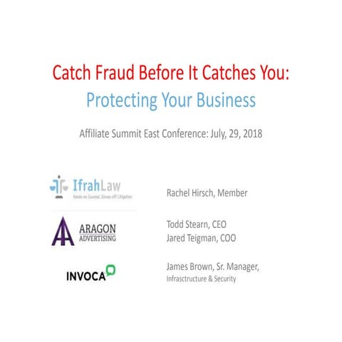 Catch Fraud Before It Catches You: Protecting Your Business | PPTX