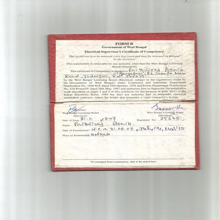 Electric License Book | PDF