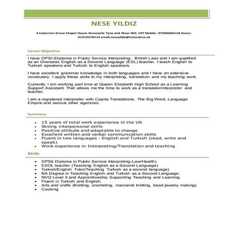 LANGUAGE CV | DOCX