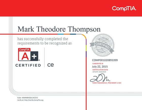 CompTIA Security+ ce certificate | PPT