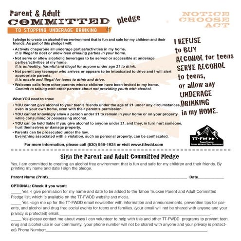 Parent Pledge Sheet Final (2) | PDF